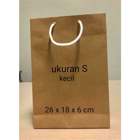 Jual Paper Bag I Tas Kertas I Kraft Coklat Ukuran Kecil I Paperbag