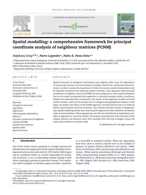 pdf spatial modelling a comprehensive framework for principal