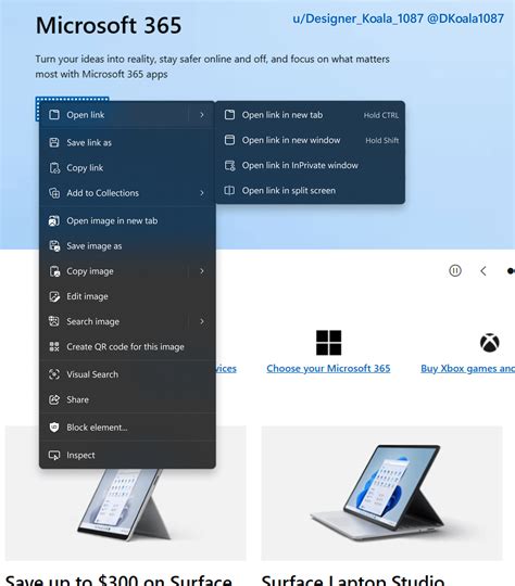 Microsoft Edge Context Menu Tidied Up Rwindows11