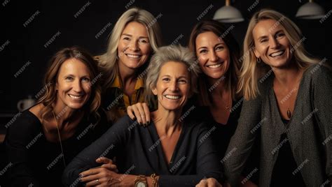 Premium Photo Adult Beauty Portrait Female Group Young Caucasian