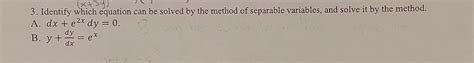solved 3 identify which equation can be solved by the