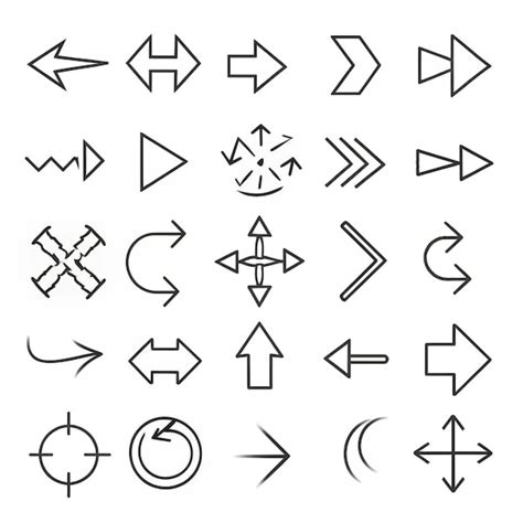 arrows big black set icons arrow icon arrow vector collection arrow