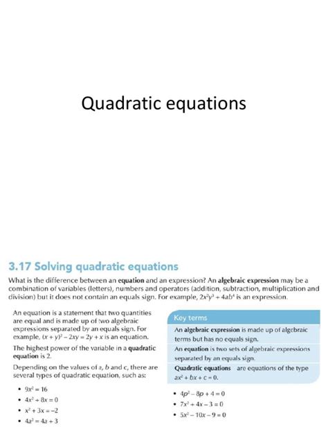 6 quadratic equations pdf