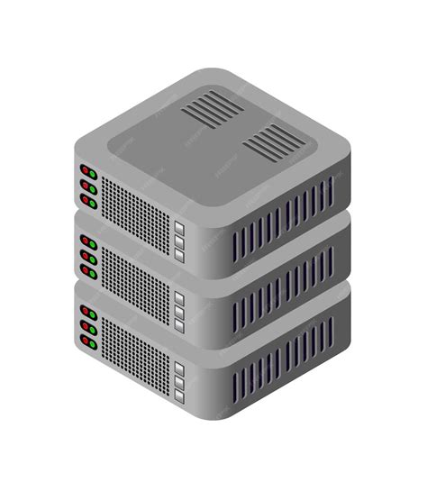 Premium Vector Single Server Network Technology Of Connection Data Center Computing Cloud