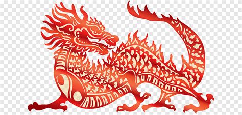 ตรุษจีนแดงจีนมังกรจีน Papercutting ปลา ประเทศจีน มังกรจีน Png Pngegg