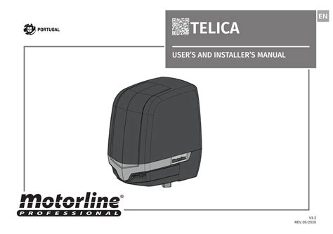 MOTORLINE PROFESSIONAL TELICA USER S AND INSTALLER S MANUAL Pdf