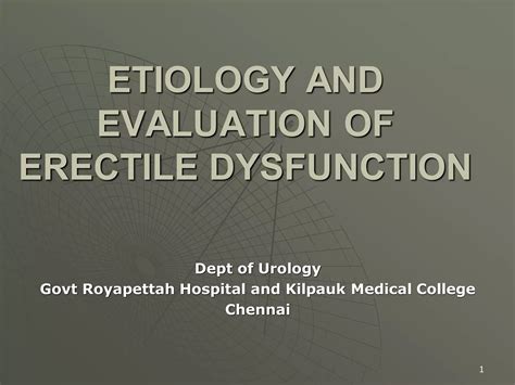 Penis Erectile Dysfunction Ed Evaluation PDF