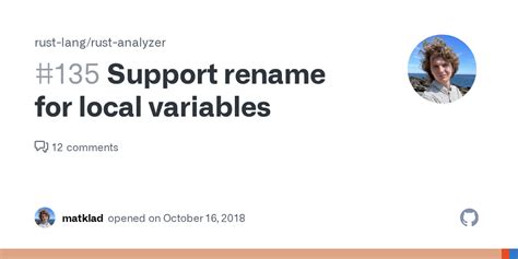 support rename for local variables · issue 135 · rust lang rust
