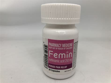 Femin Mefenamic Acid 250mg 20 Capsules S2