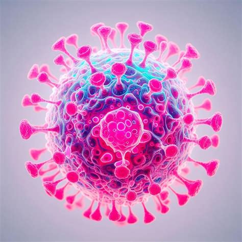 Premium Photo Bright Pink Bacteria Or Virus Spheres