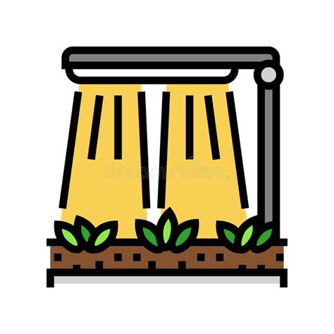 Grow Lights Urban Gardening Color Icon Vector Illustration Stock Vector