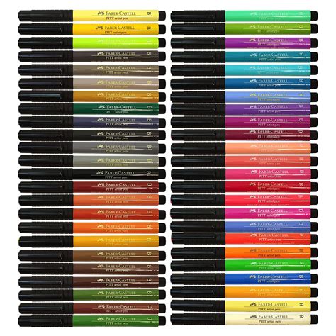 Markere Tip Pensula Faber Castell Pitt Artist Pen Brush Studio 48 Buc