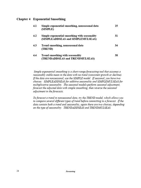 Fm Ch 4 Smoothing Pdf Forecasting Errors And Residuals