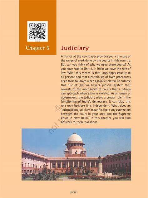 Judiciary NCERT Book Of Class Social And Political Life III