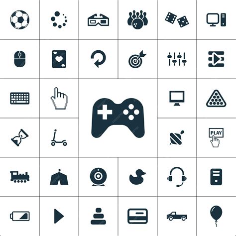 Premium Vector Game Icons Universal Set