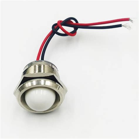 22mm 3 48v White Spherical Metal Indicator Panel Mount Led Lamp