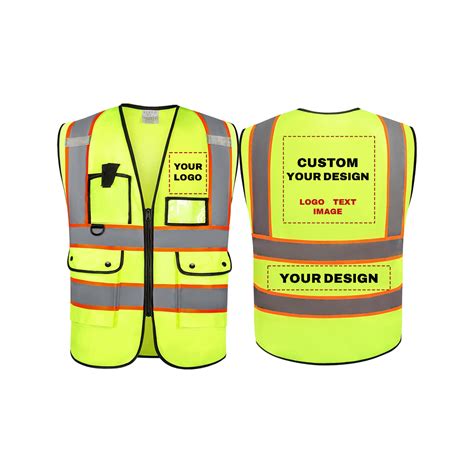 Custom Safety Vest Customize Hi Vis Vest Reflective Vest With Logo