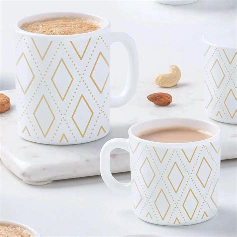 White Larah By Borosil Angel Gold Mug Set For Home At Rs 225 Set In Amritsar