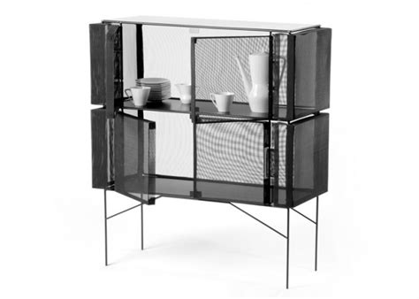 Meike Hardes Metal Mesh Hybrid Cabinet Protects Its Contents