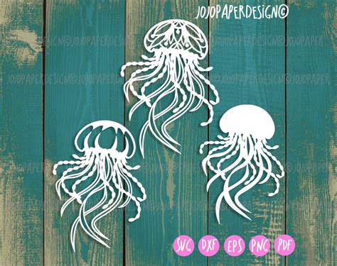 Floral Jellyfish Svg Jellyfish Ocean Mandala Svg For Cricut And Silhouette Or Laser Cutting