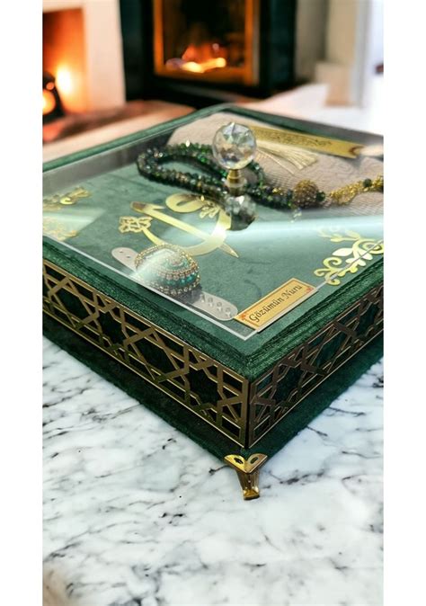 Cam Kapaklı Kuranı Kerim Seti Yeşil Fiyatları Ve Özellikleri