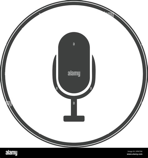 Black Microphone Mic Voice Recording Icon Vector Illustration Stock Vector Image And Art Alamy