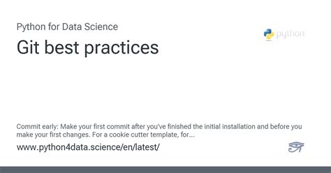 Git Best Practices Python For Data Science