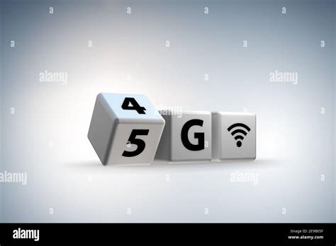 Transition From The 4g Network To 5g 3d Rendering Stock Photo Alamy