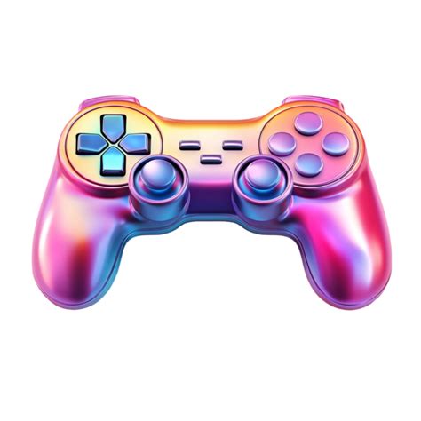 Colorful Gradient Playstation Controller With Neon Effect 56422127 Png