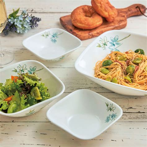 【楽天市場】【送料無料】corelle コレール フェアリーフローラ 多様ボウル 5枚セット 3層構造 無孔ガラス 薄くて軽い 耐久性 衝撃性