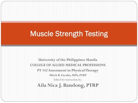 Ppt Muscle Strength Testing Powerpoint Presentation Free Download