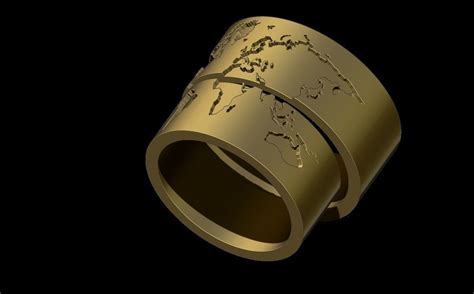 World Map Rings 3d Model 3d Printable Cgtrader