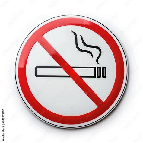 Classic No Smoking Sign Icon Isolated Signage Caution Alert