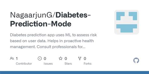 Github Nagaarjungdiabetes Prediction Mode Diabetes Prediction App