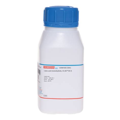 Citric Acid Monohydrate Hi Ar™acs Vh Medical And Scientific Limited