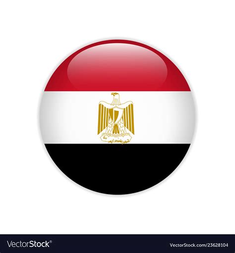 Egypt Flag On Button Royalty Free Vector Image