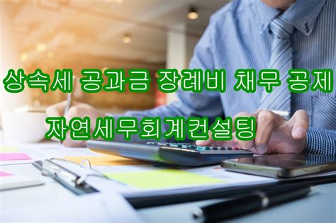 강서구상속세전문세무사 마곡상속세전문세무사 상속재산가액에서 차감하는 공과금장례비채무 자연세무회계컨설팅 Taxlykr