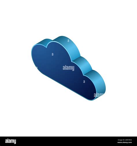 Cloud Storage Technology Digital Data Cloud Isometric Illustration