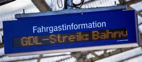 GDL Streik läuft noch größere Einschränkungen im Bahnverkehr als