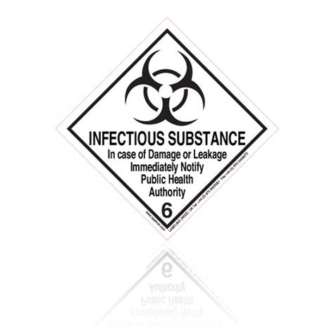 Class 6 2 Infectious Substance Dangerous Goods Labels