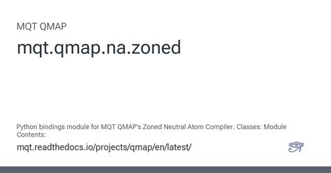 Mqtqmapnazoned Mqt Qmap 341dev9 Documentation