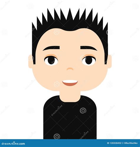 Hombre Avatar Con Las Caras Sonrientes Personaje De Dibujos Animados