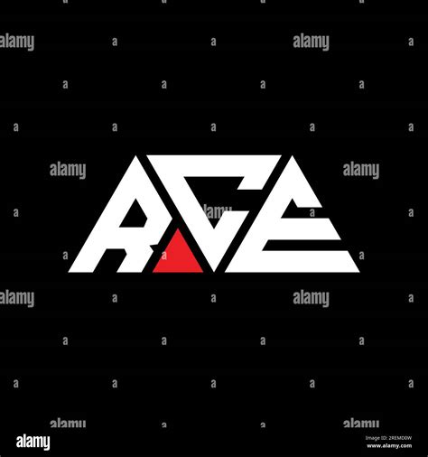 Rce Triangle Letter Logo Design With Triangle Shape Rce Triangle Logo