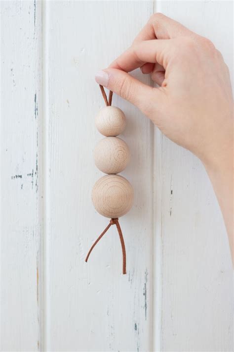 DIY Llavero Con Bolas De Madera Natural Blog Mabaonline Bolitas