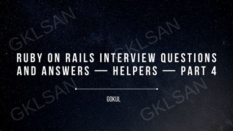 ruby on rails interview questions and answers — helpers — part 4 by