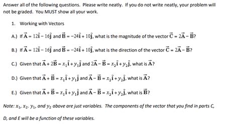 Solved Answer All Of The Following Questions Please Write