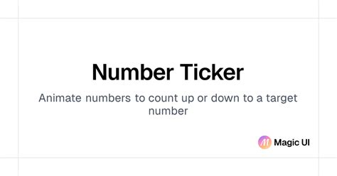 Number Ticker React Components And Templates