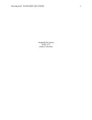 Standards Document Example 1 Docx Running Head STANDARDS DOCUMENT
