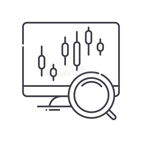 Trading Technical Analysis Icon Linear Isolated Illustration Thin Line Vector Web Design Sign