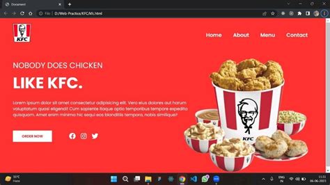 Deepanshu Kushwaha On Linkedin Kfc Html Css3